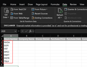How To Create An Excel Stock Portfolio Tracker In 10 Minutes