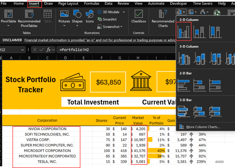 How To Create An Excel Stock Portfolio Tracker In 10 Minutes