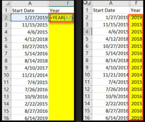How To Get Month Year Quarter And Day From Date In Excel | Office Tech ...