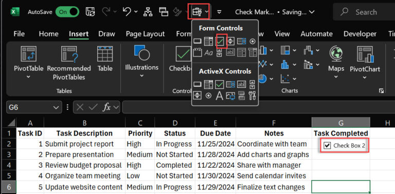 How To Create Check Mark, Tick Mark And Checkboxes In Excel