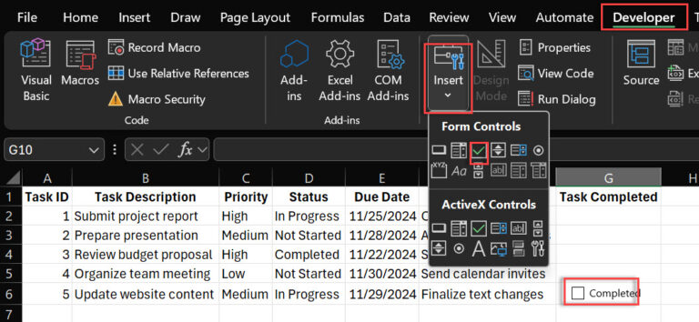 How To Create Check Mark, Tick Mark And Checkboxes In Excel