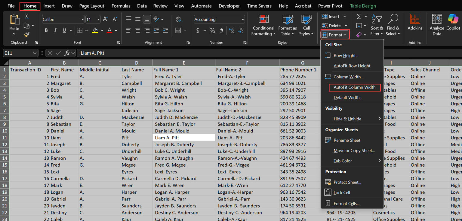 How To Autofit Column Width In Excel - 4 Methods