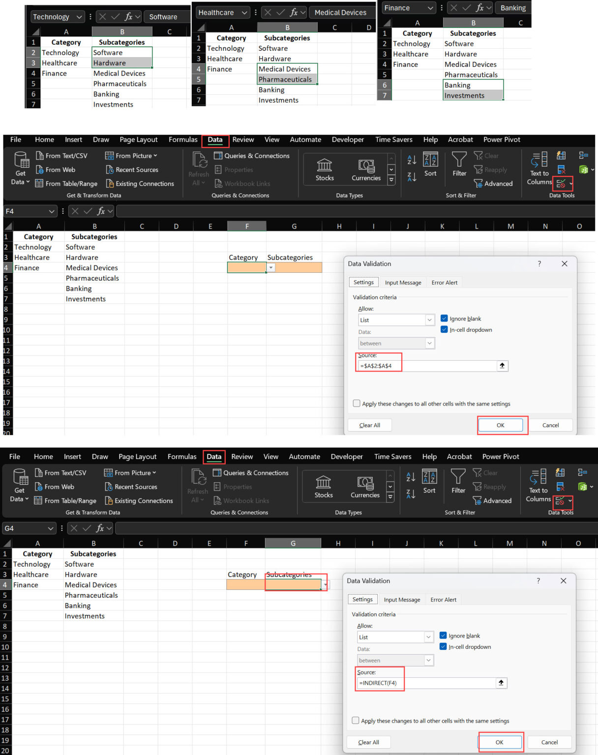 How To Create A Drop Down List In Excel | Multi Drop Down List
