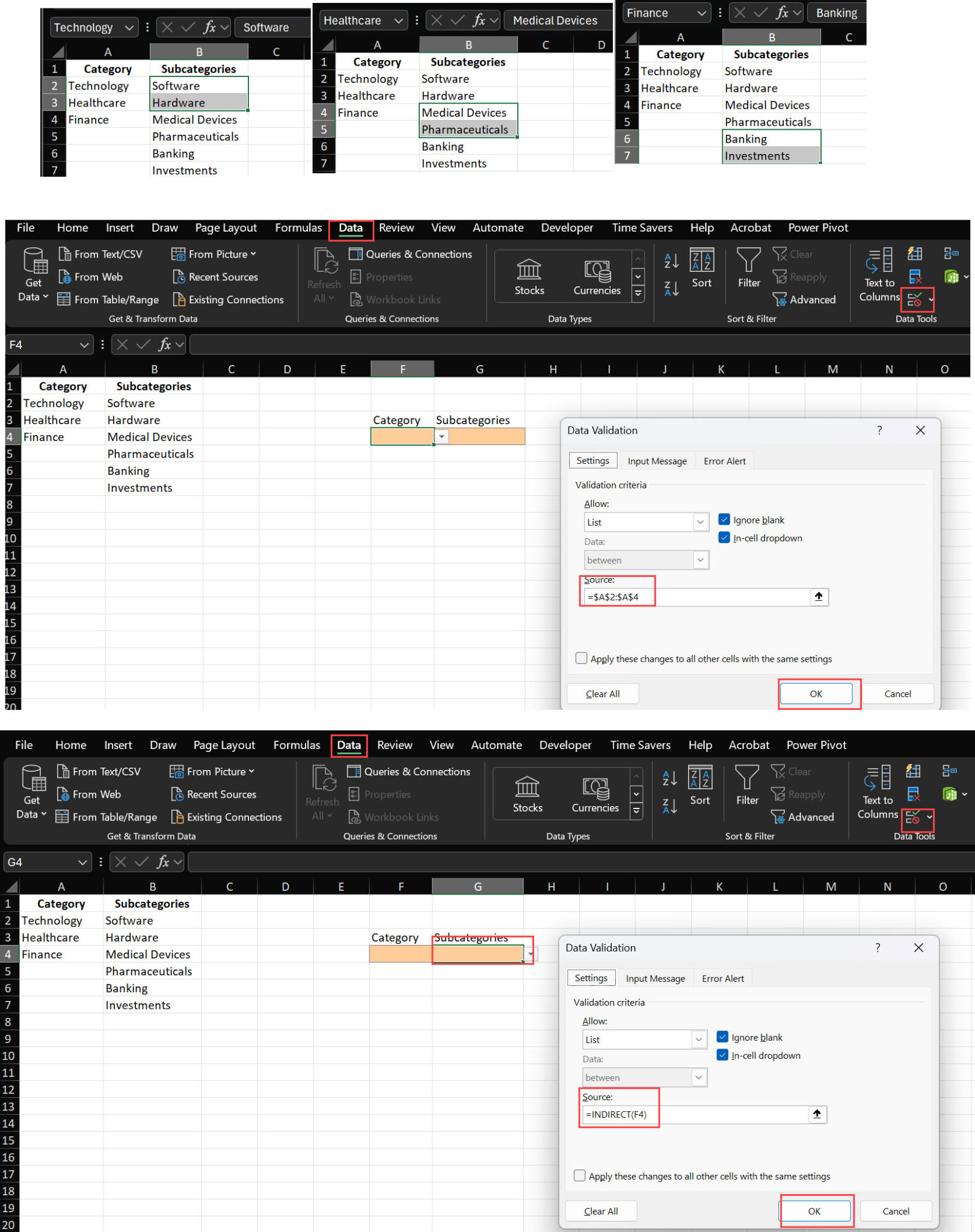 How To Create A Drop Down List In Excel | Multi Drop Down List