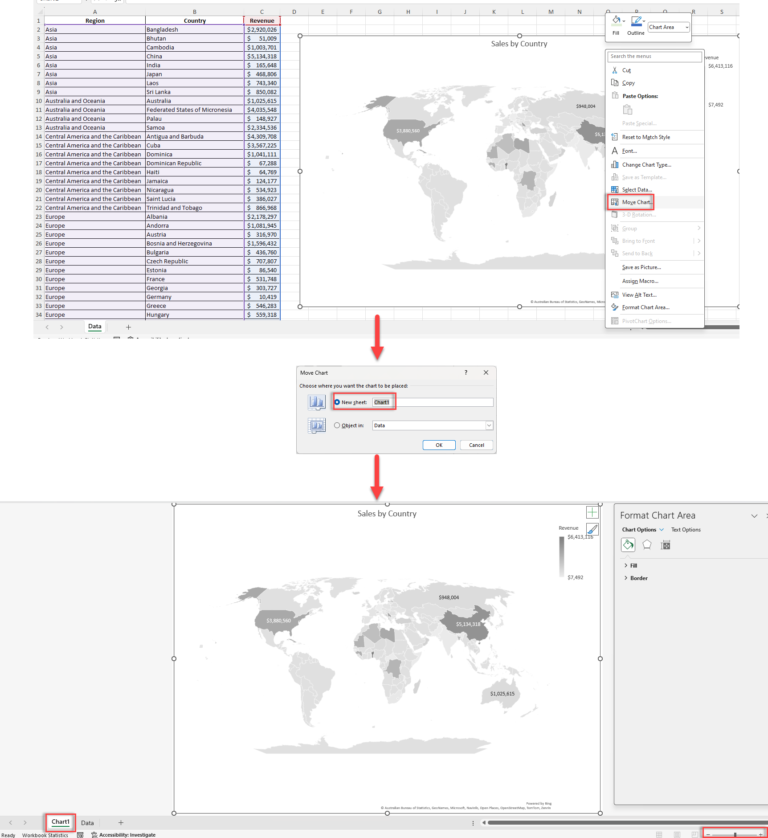 How To Create A Map Chart In Excel Step By Step Guide