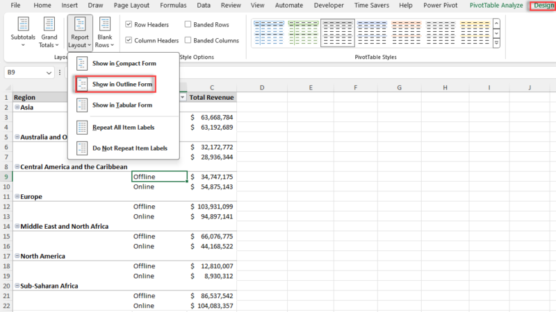 How To Change Pivot Table Design In Excel | Complete Guide