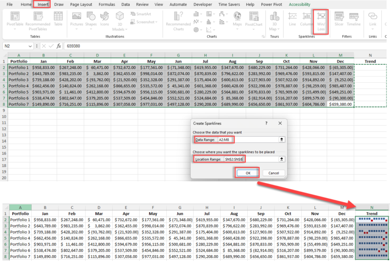 How To Create A Sparkline Chart In Excel | Easy Guide